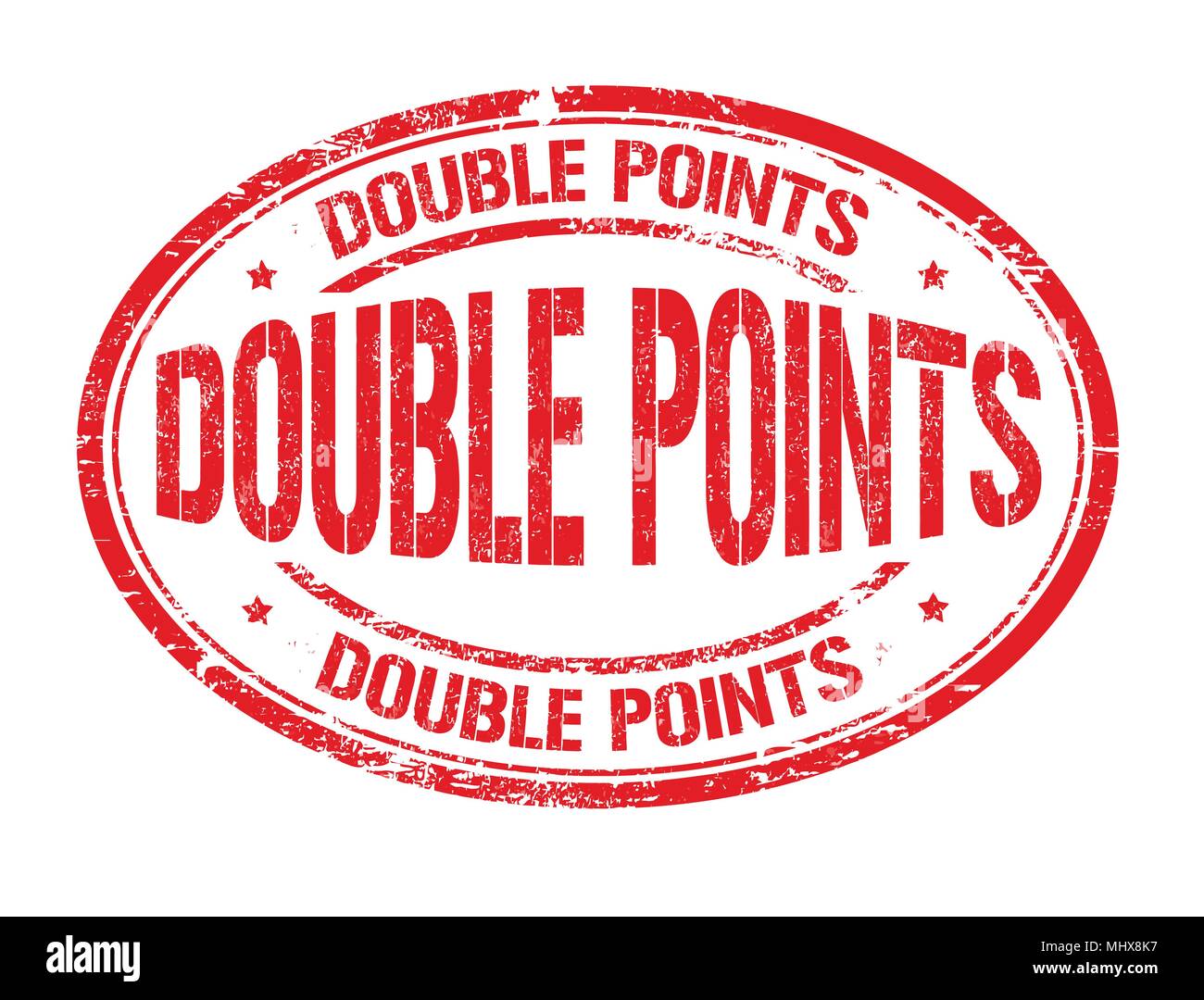 Double points grunge rubber stamp on white background, vector ...