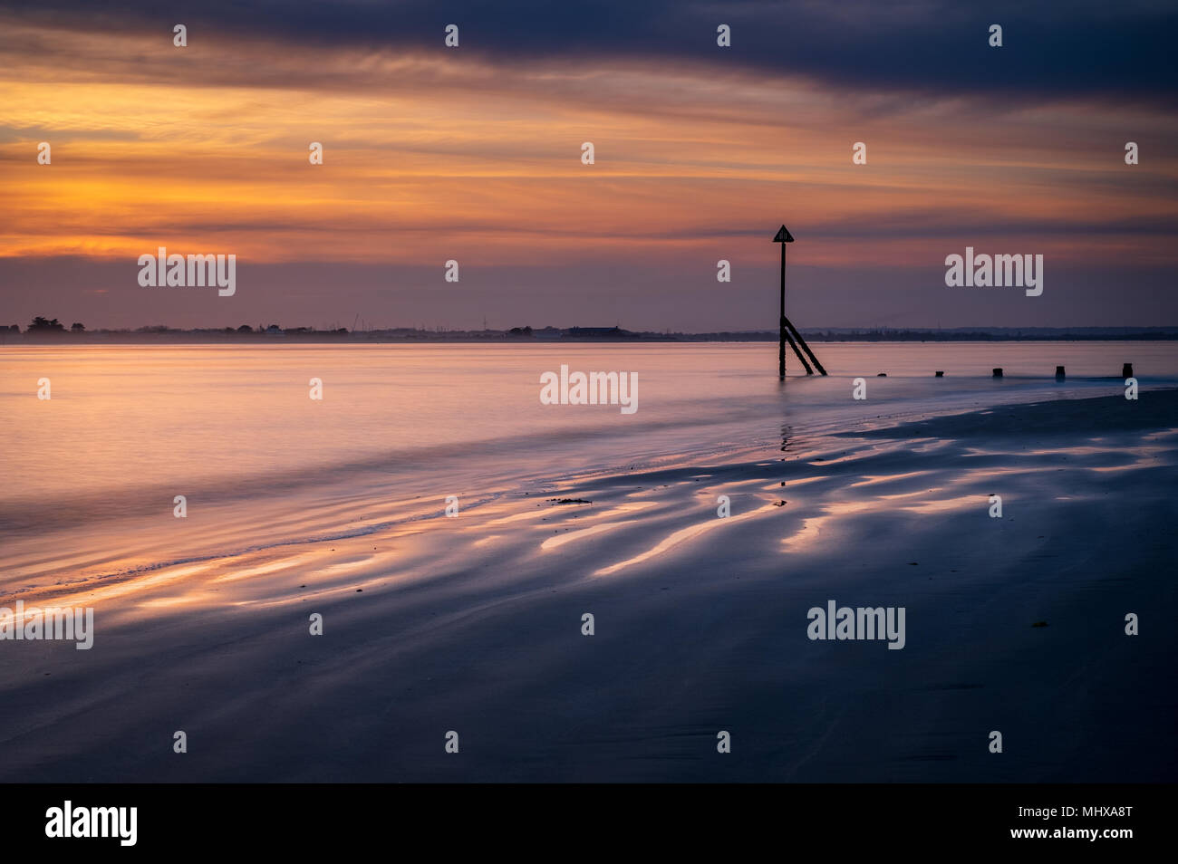 lovely spring evening at West Wittering with the tide tide coming in ...