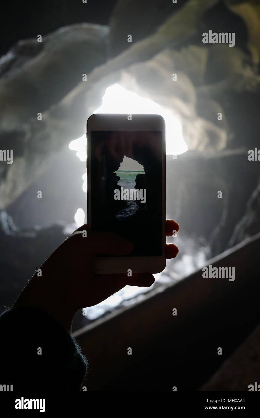 Caves of Hercules Landscape Stock Photo - Alamy