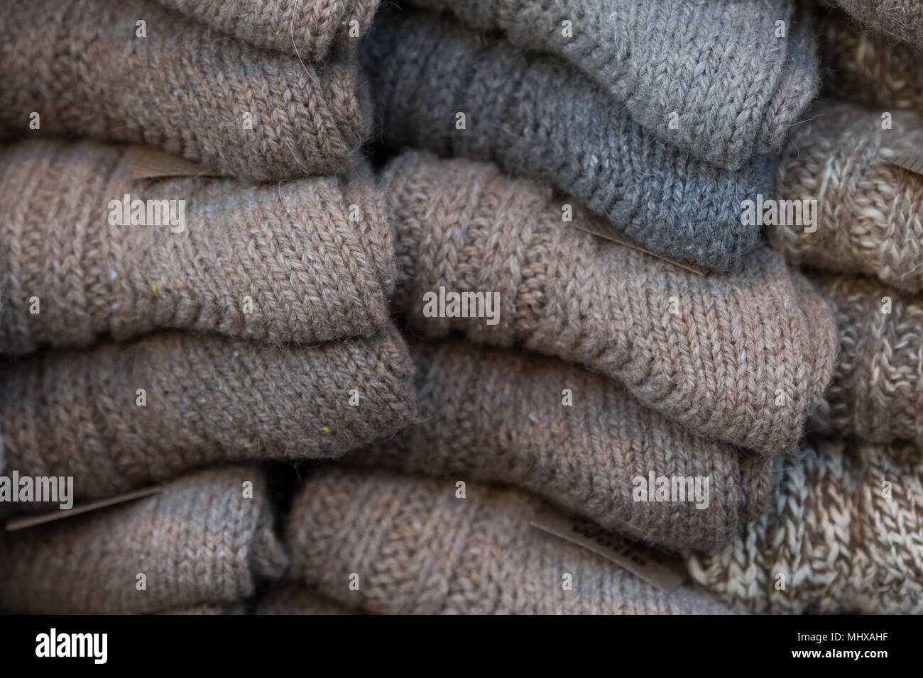 traditional epiphany stocking set up of socks Stock Photo - Alamy