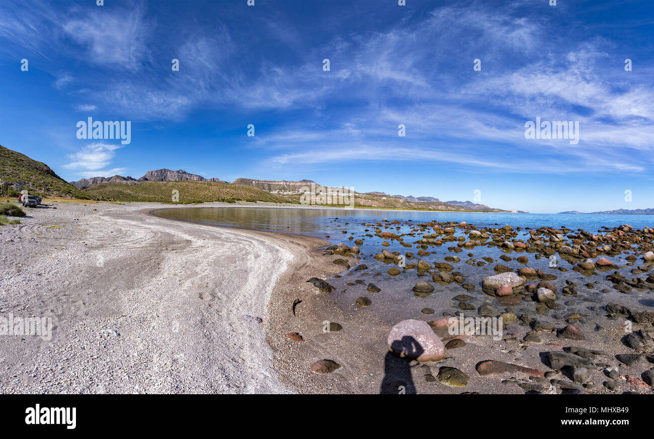 Baja California desert and ocean landscape view panorama Stock Photo ...
