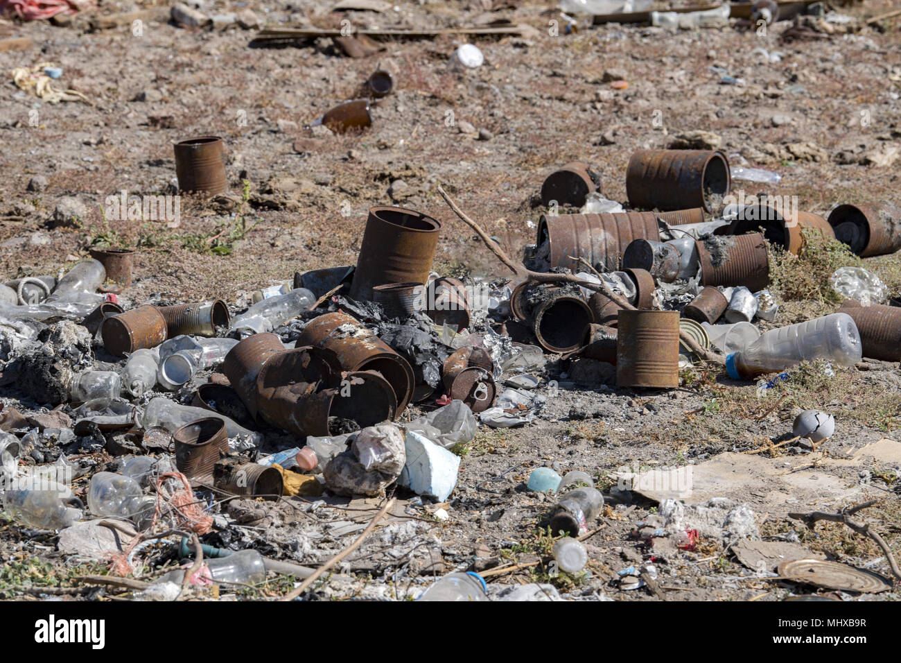 waste dump rubbish in protected environment detail Stock Photo - Alamy