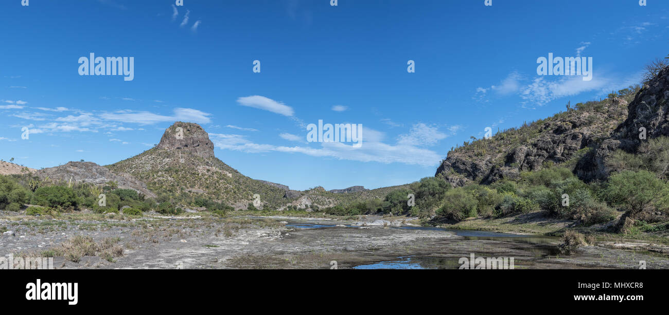 Mexico baja california landscape beautiful colors of a creek panorama ...