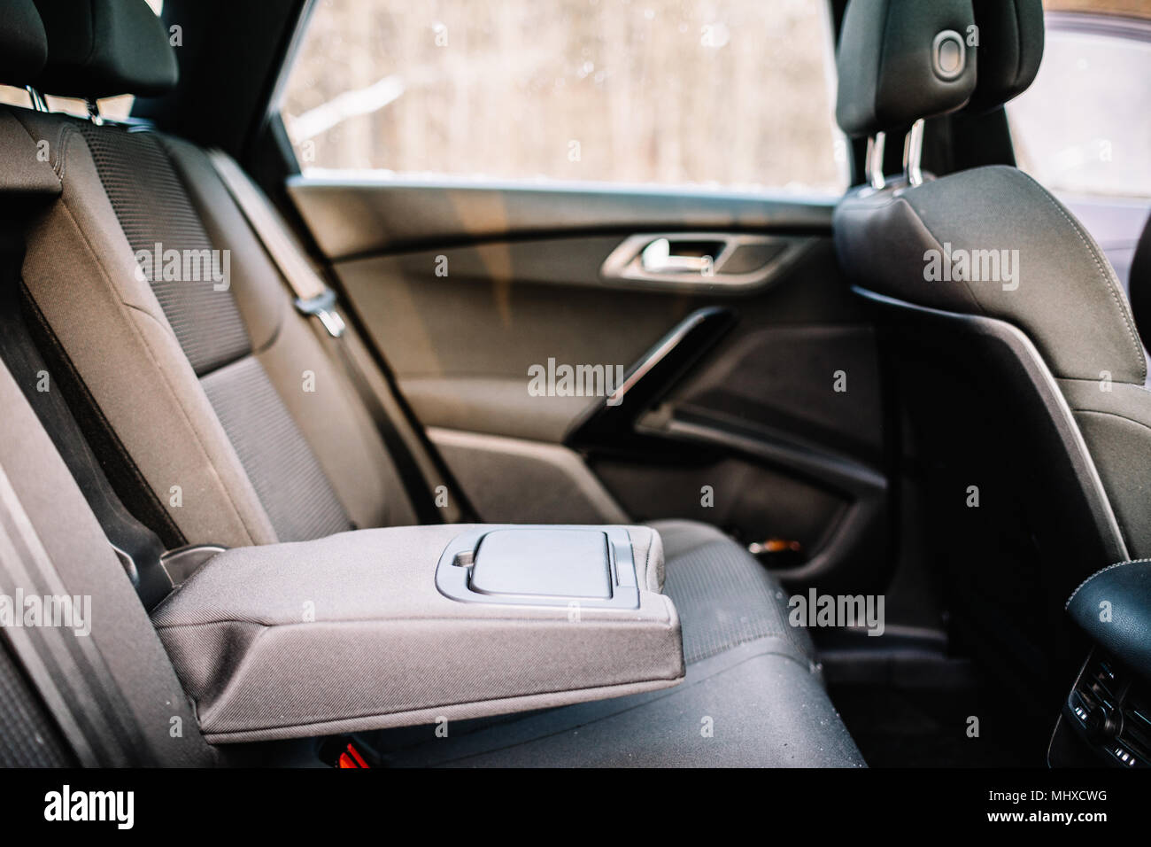 Modern car interior detail Stock Photo - Alamy