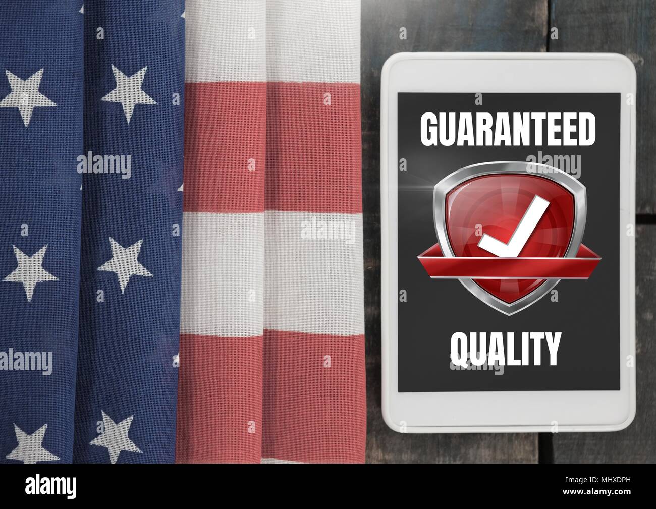 Quality flag hi-res stock photography and images - Alamy