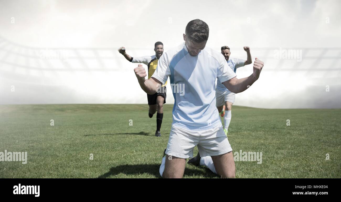 Soccer players celebrating hi-res stock photography and images - Alamy
