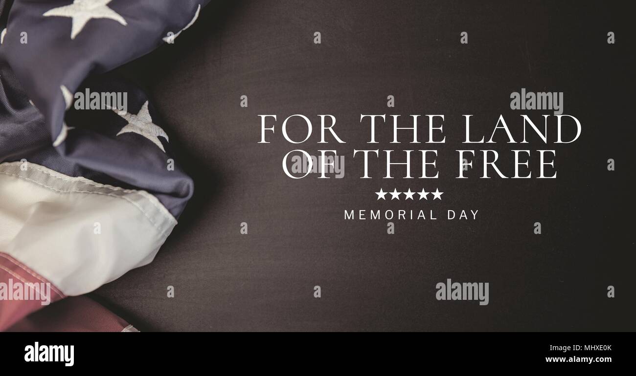 memorial day message and stars with american flag and black background ...