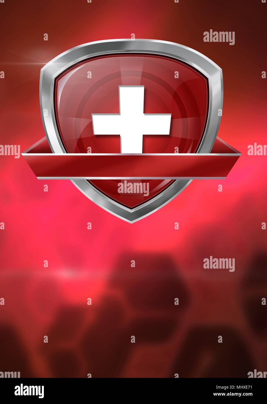 Health shield icon Stock Photo - Alamy