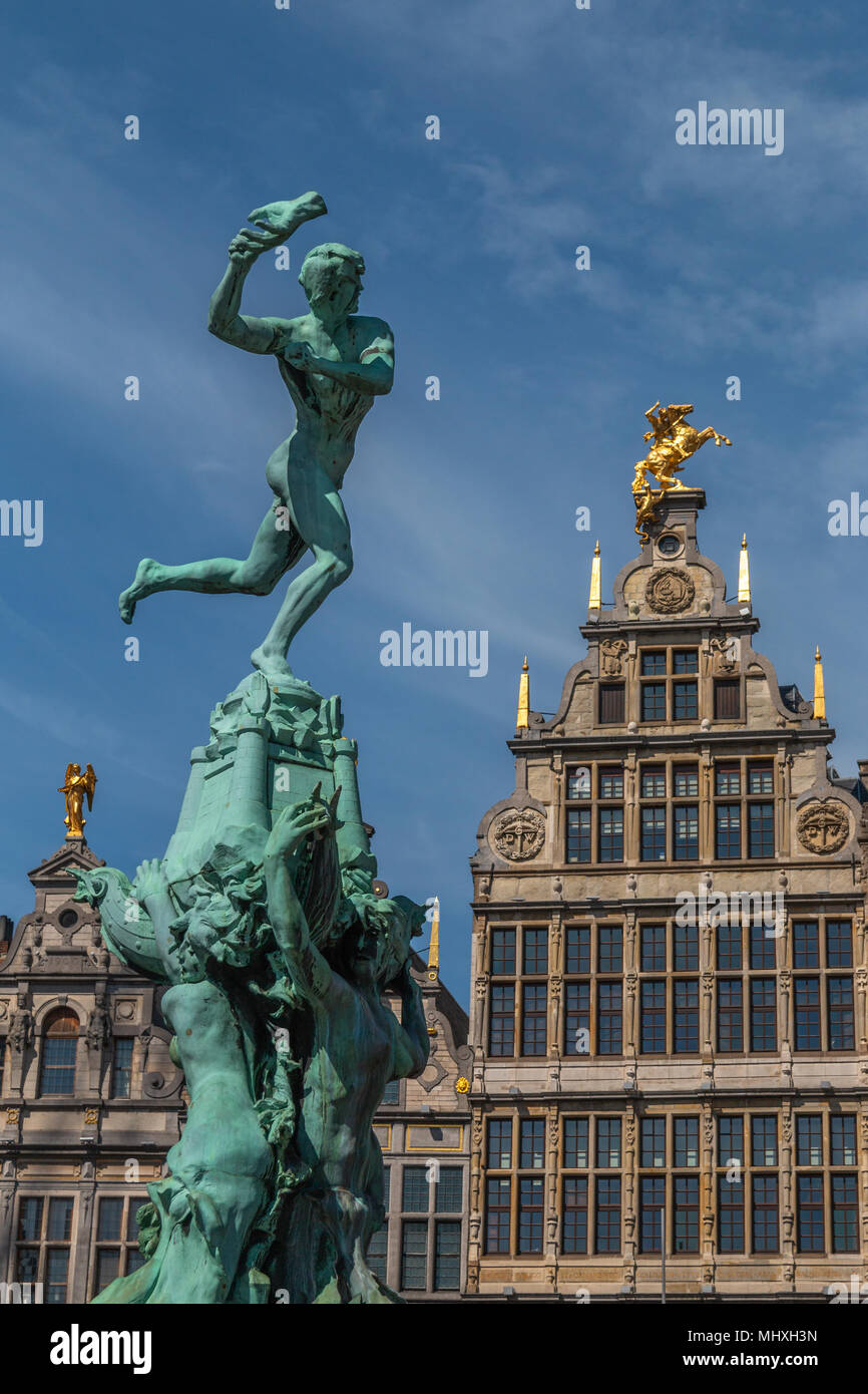 Statue of brabo hi-res stock photography and images - Alamy