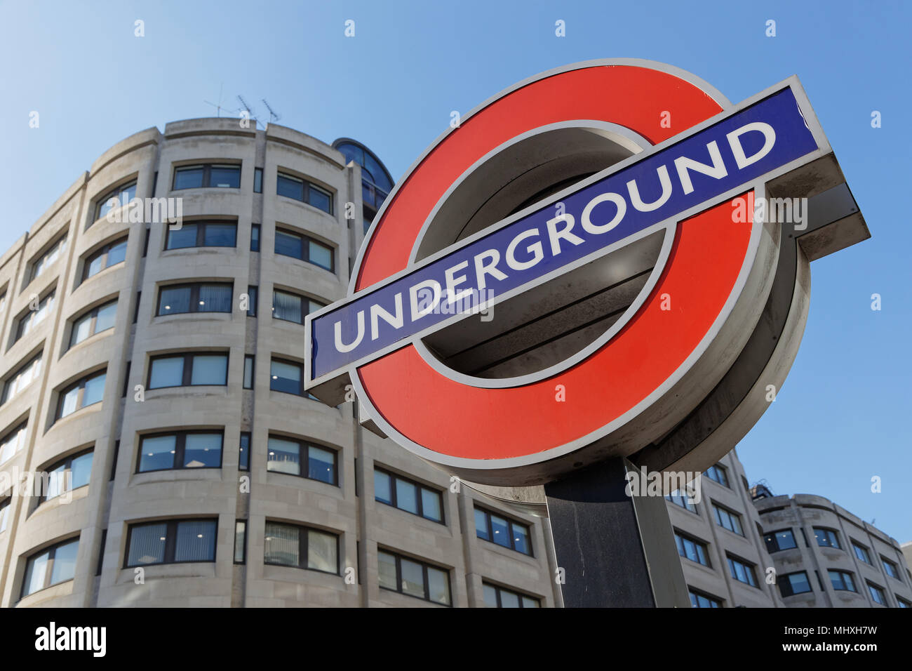 London underground sign in the Sky Stock Photo - Alamy