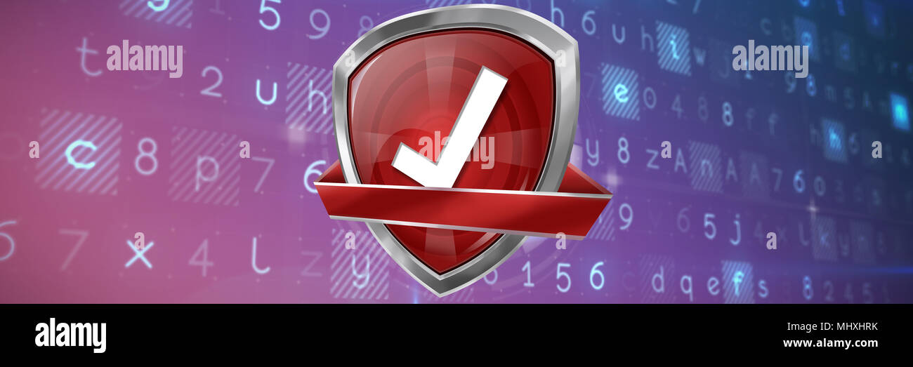 Composite image of red validation symbol Stock Photo - Alamy