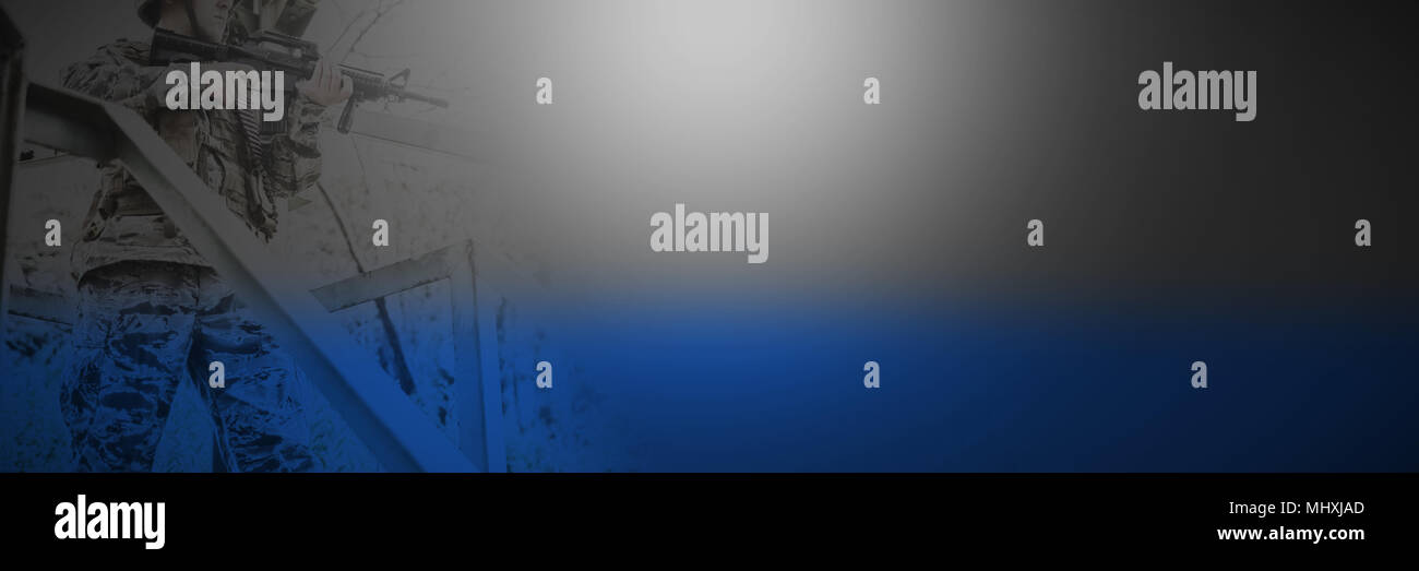 Military soldier guarding with rifle Stock Photo - Alamy