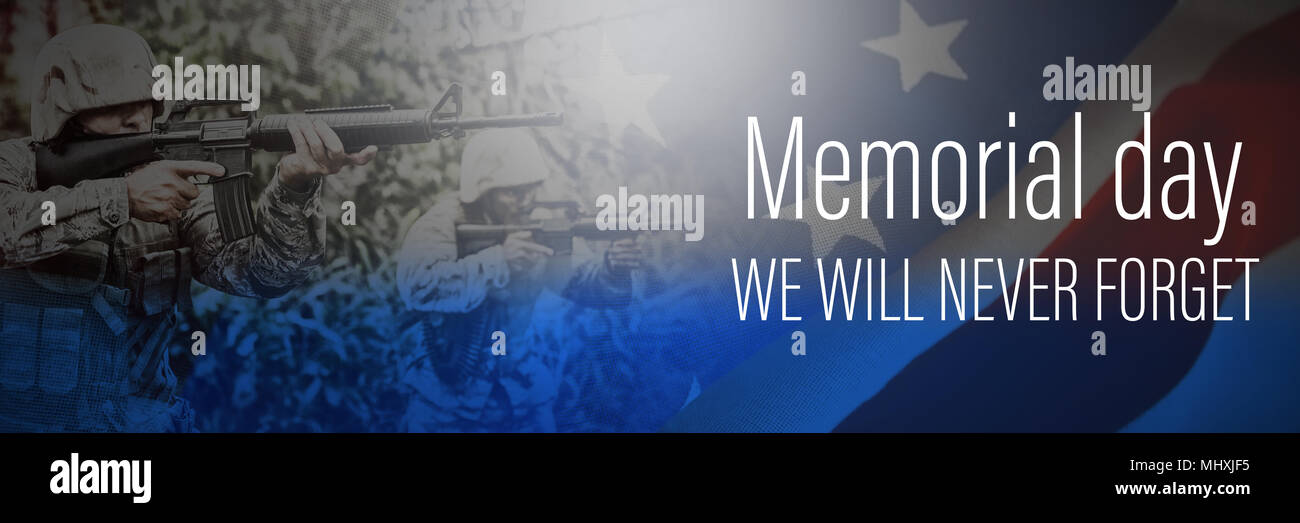 Composite image of digital title for memorial day Stock Photo - Alamy
