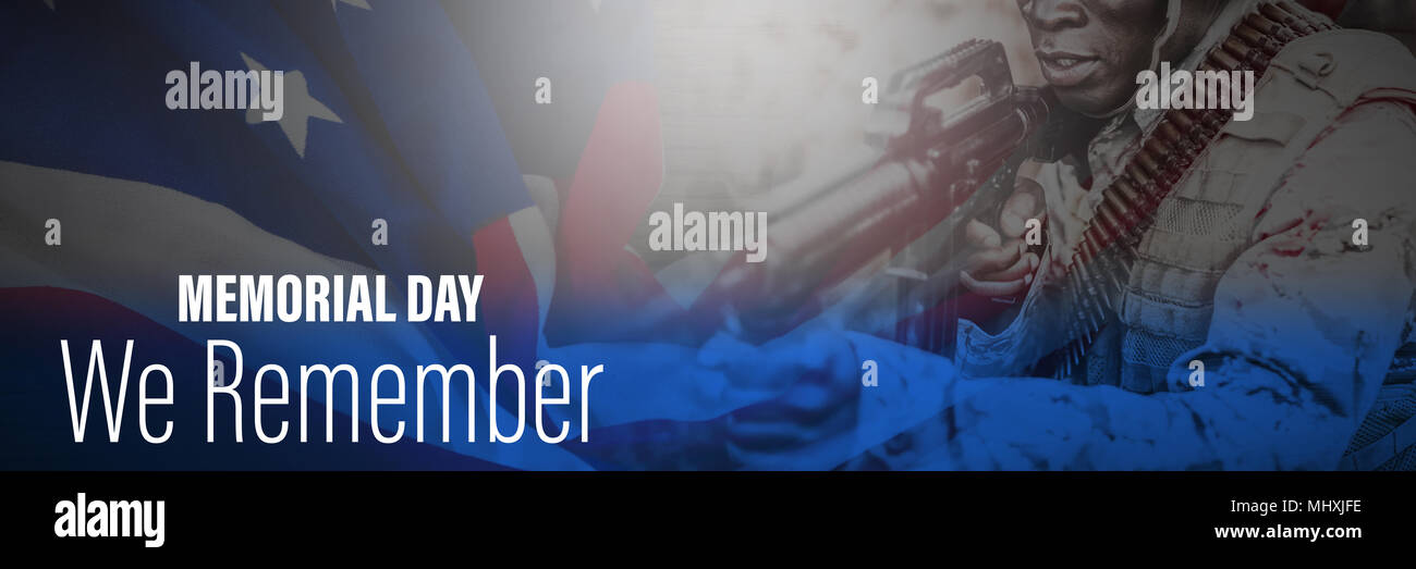 Composite image of digital title for memorial day Stock Photo - Alamy
