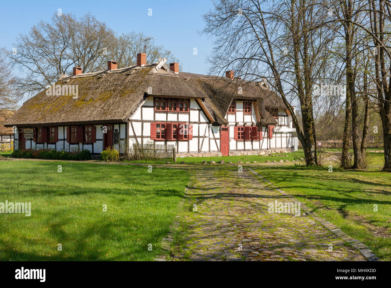 KLUKI, POLAND - April 29, 2018: Beautiful traditional architecture of ...
