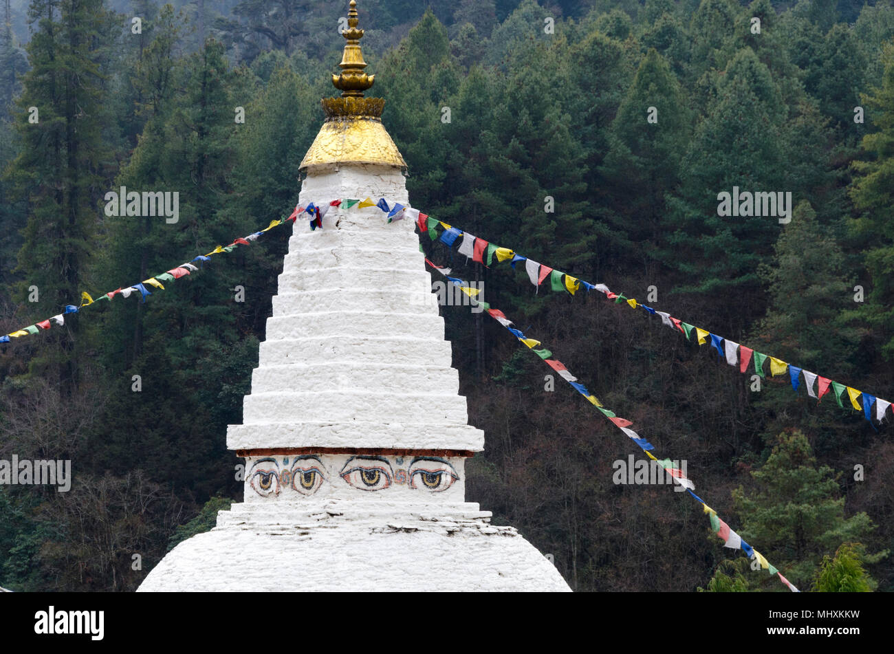 Chendebji Chorten, Trashigang-Semtokha Highway, Bhutan Stock Photo - Alamy