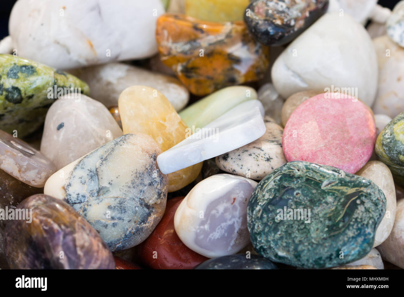variety of natural stone. Stones in various shapes, colors and sizes ...