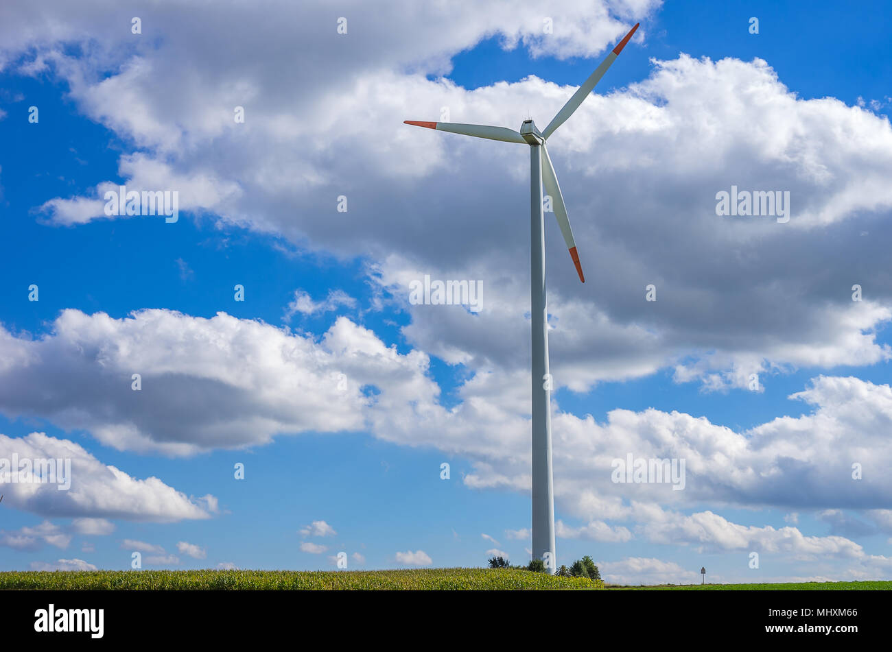 A wind turbine is a wind-powered electrical generator Stock Photo - Alamy
