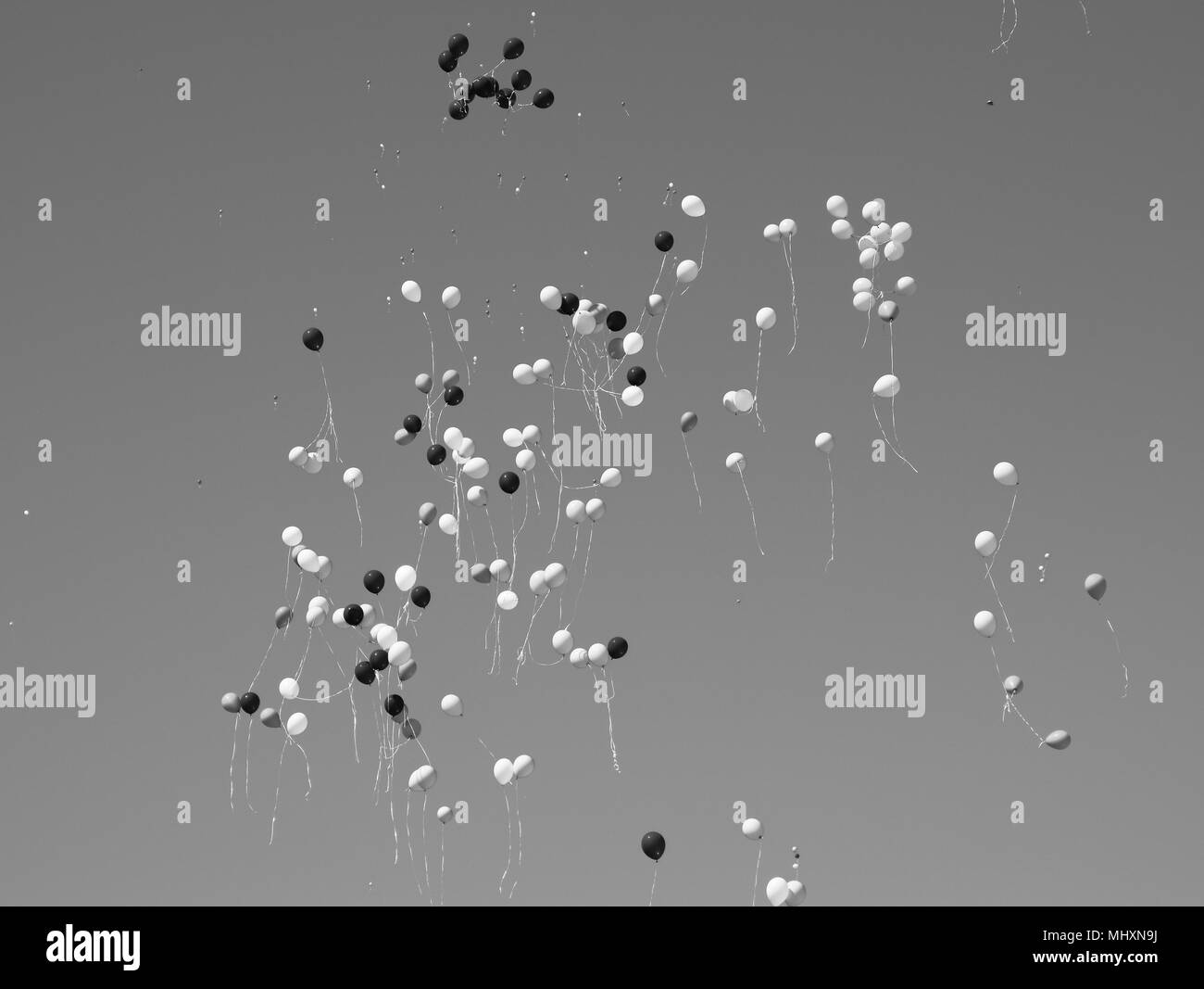 Blue sky white ball Black and White Stock Photos & Images - Alamy