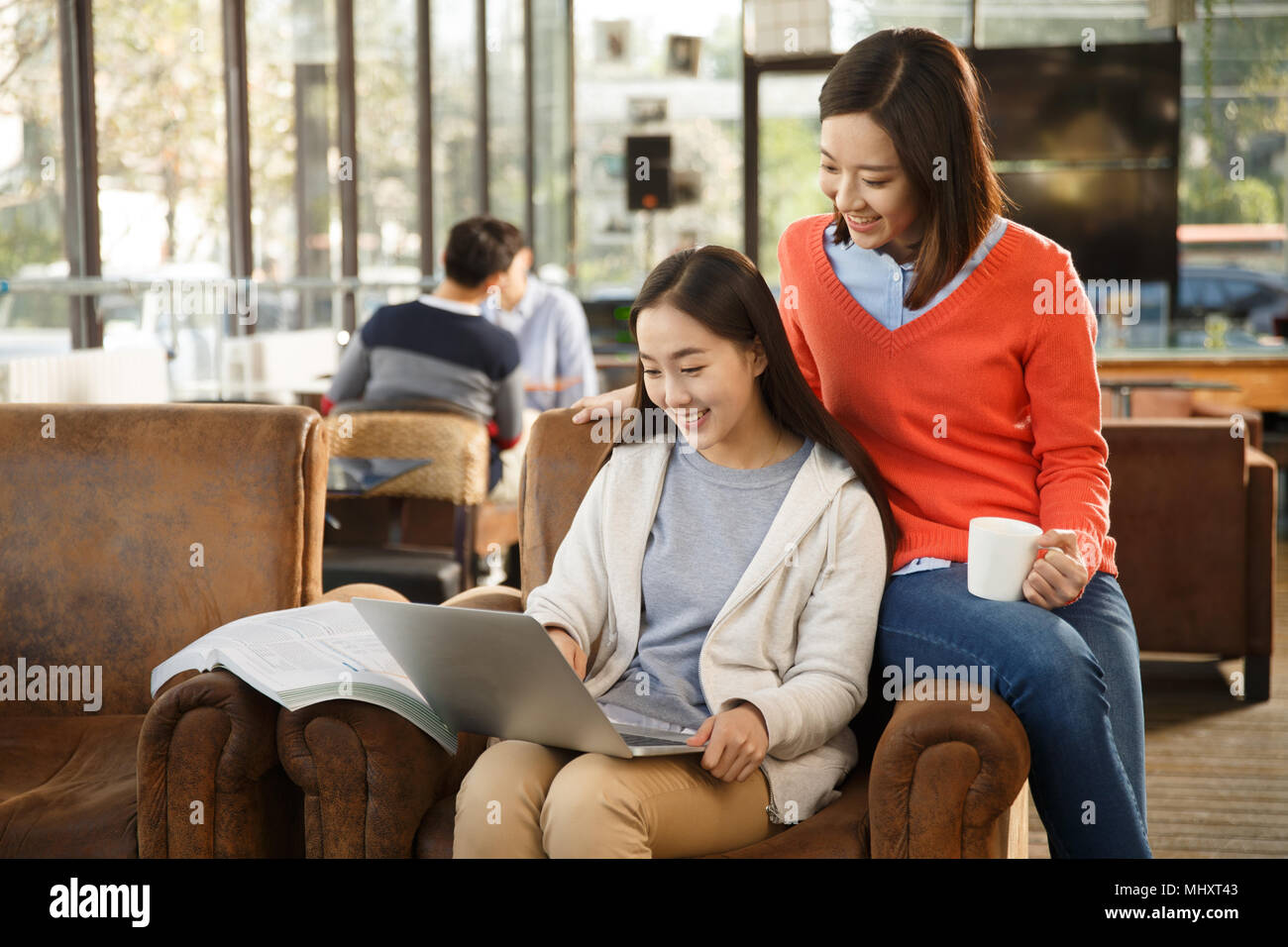 Foreground two women study hi-res stock photography and images - Alamy