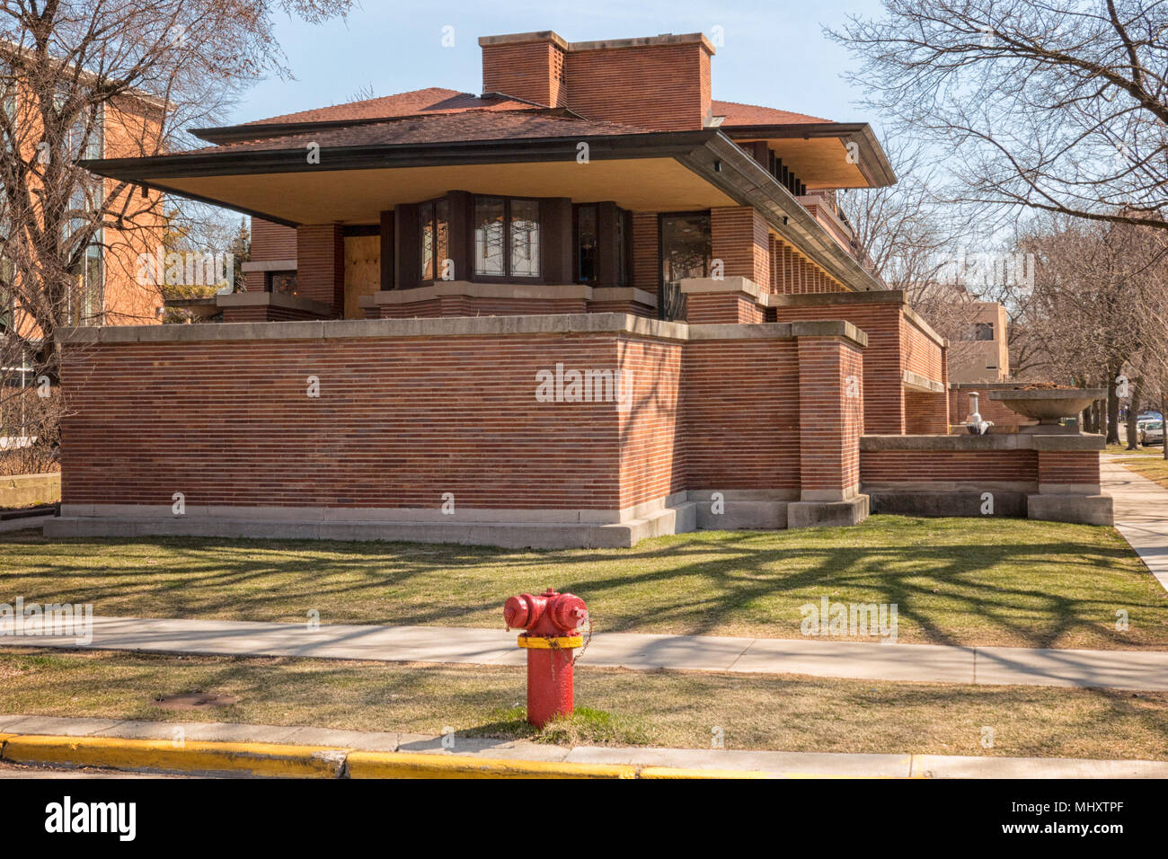 CHICAGO, IL -APRIL 08,2018- Frederick C. Robie House, designed by ...