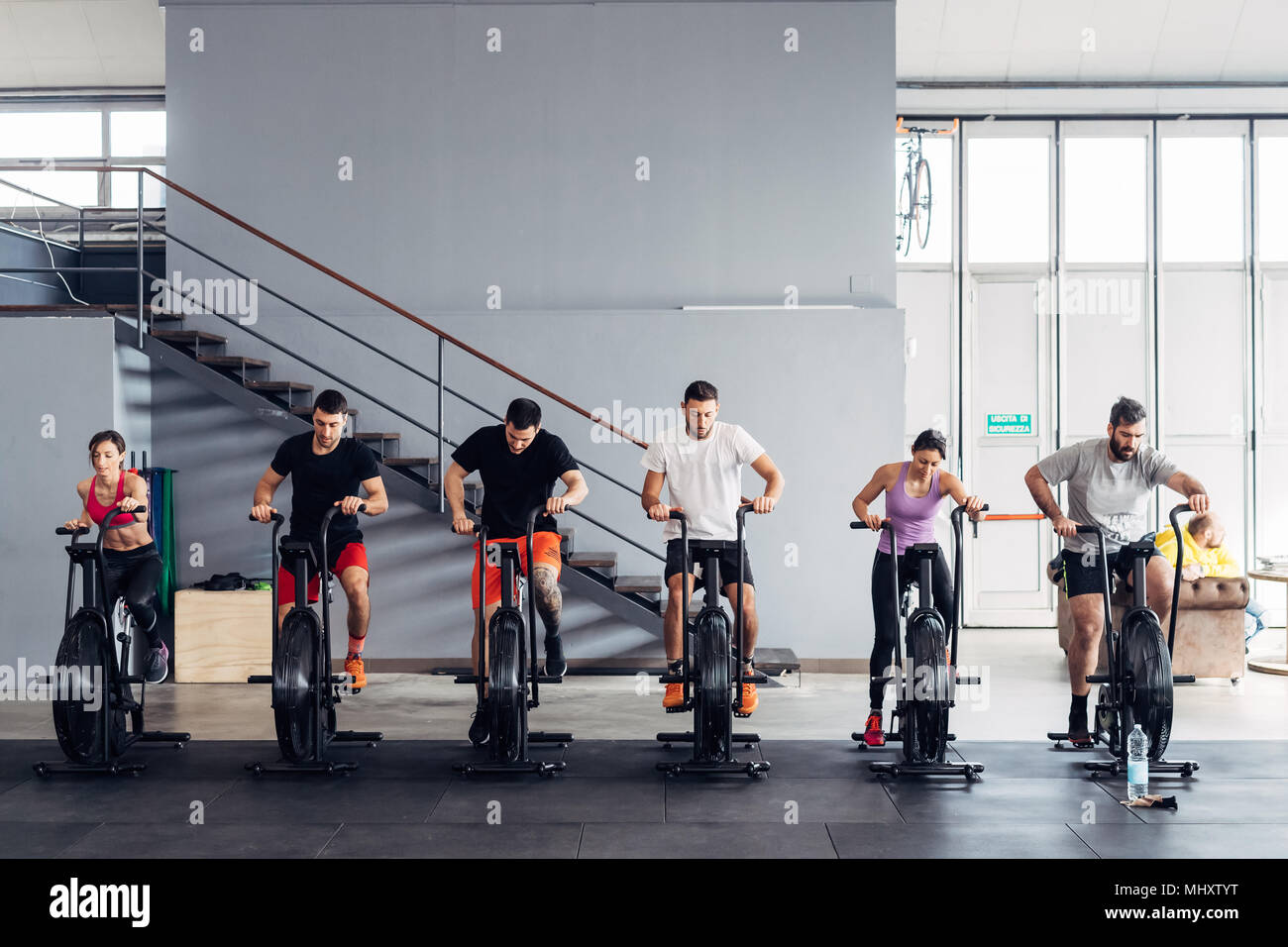Exercise bikes hi-res stock photography and images - Alamy