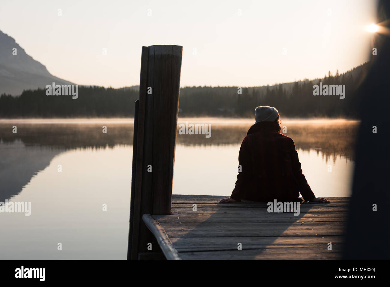 Woman on glacier hi-res stock photography and images - Alamy
