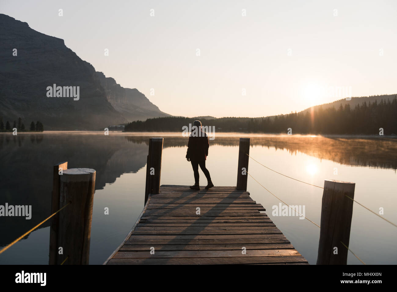 Woman on glacier hi-res stock photography and images - Alamy