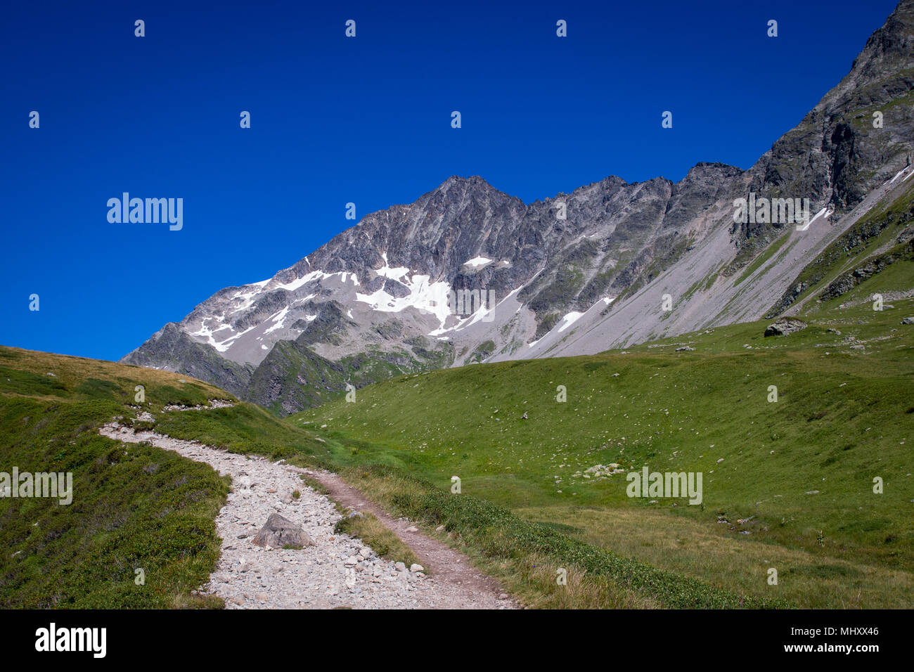 Hiking in Les Contamines on the Tour Du Mont Blanc in the Haute Savoie ...