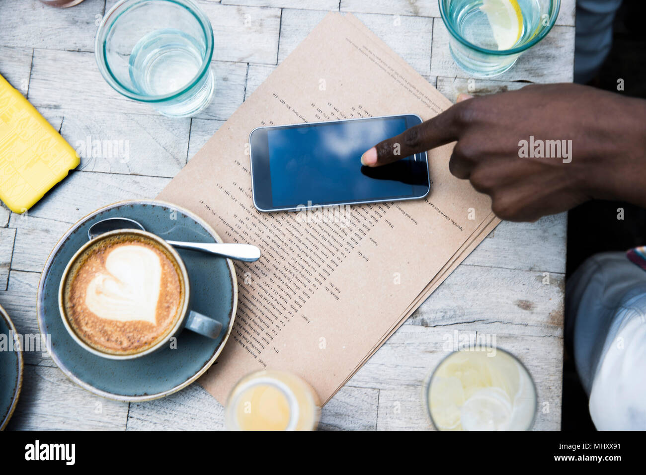 Overhead menu hi-res stock photography and images - Alamy