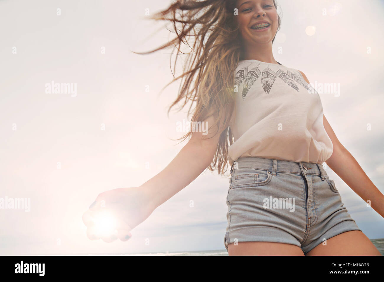 Beach from low angle hi-res stock photography and images - Alamy