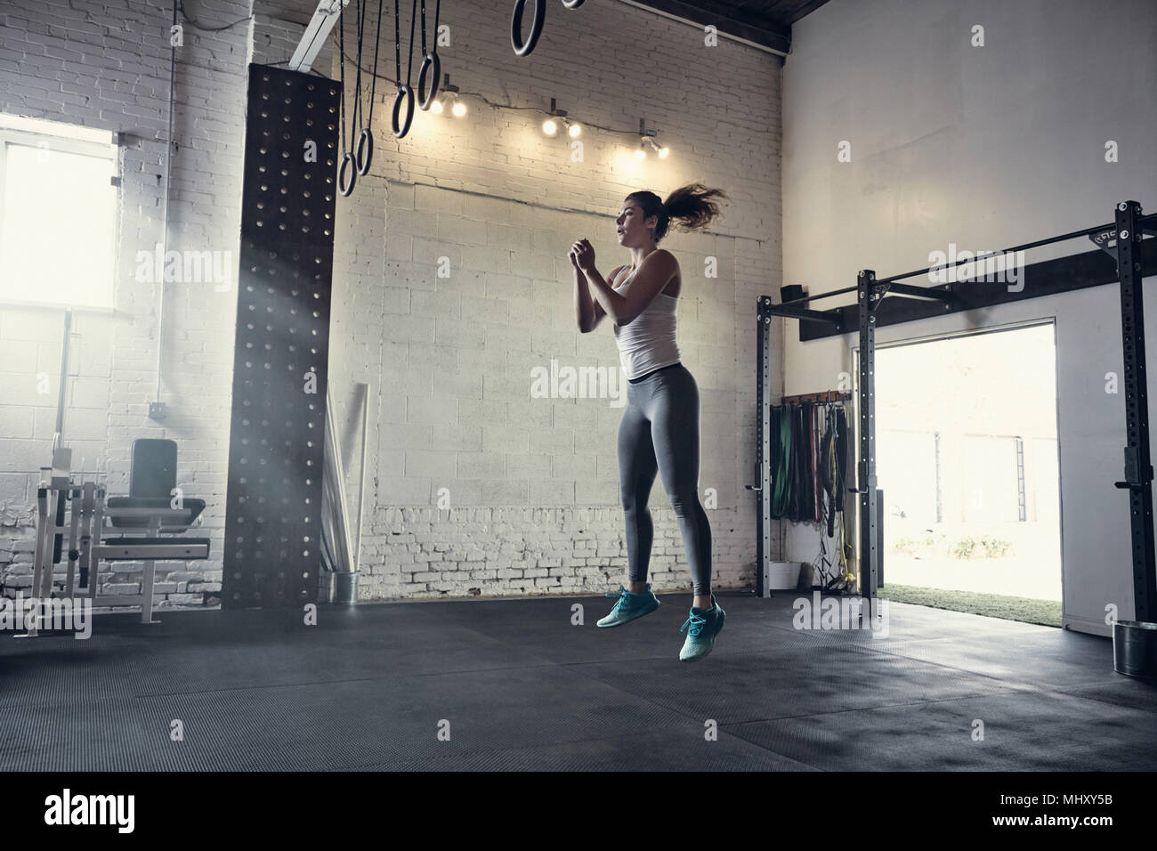 Jumping facility hi-res stock photography and images - Alamy