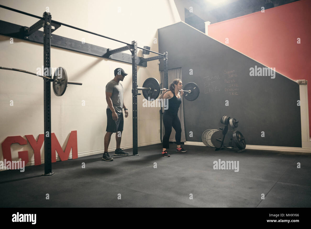 Weightlifting woman hi-res stock photography and images - Alamy