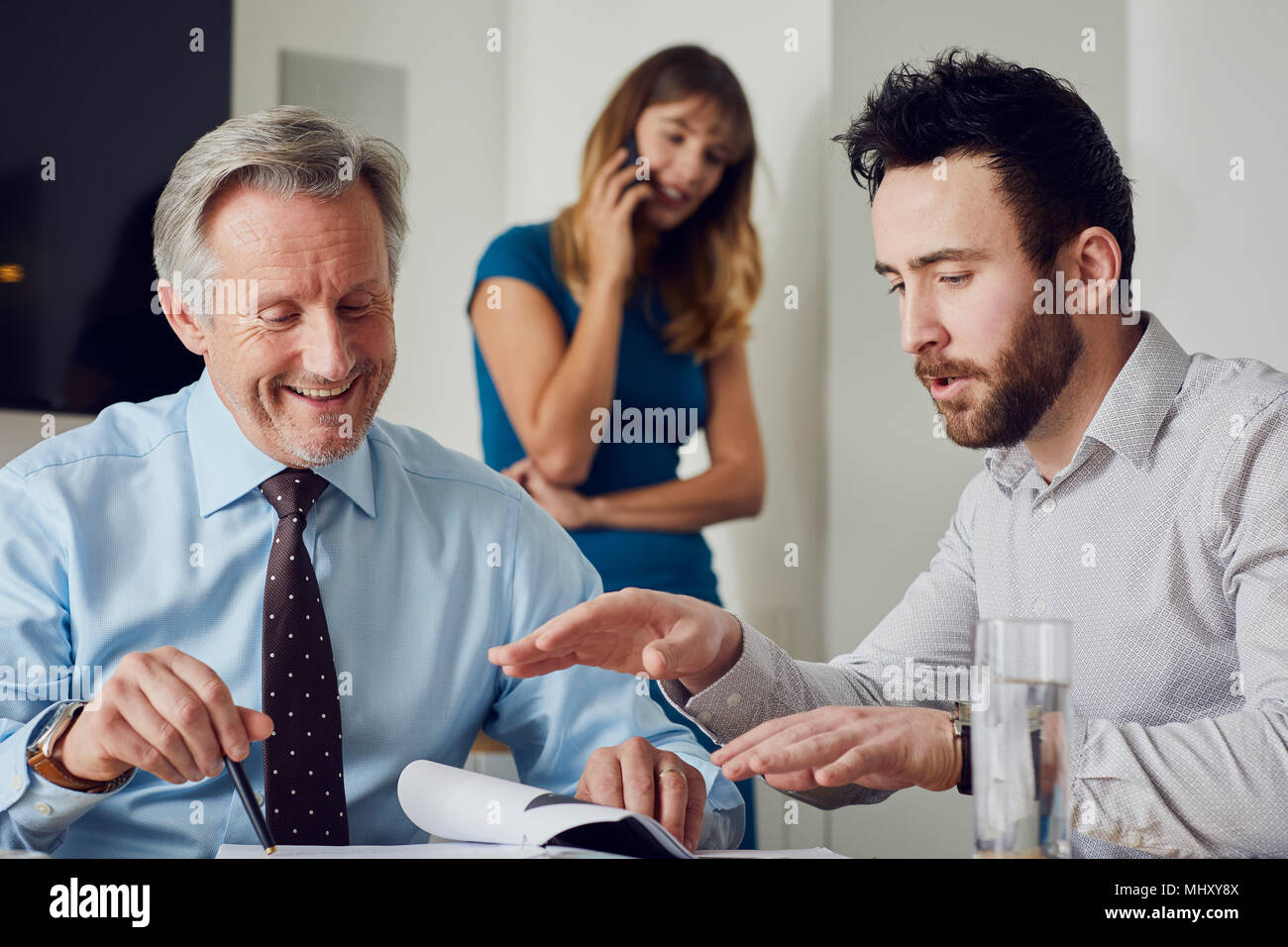 Three colleagues wearing office hi-res stock photography and images - Alamy