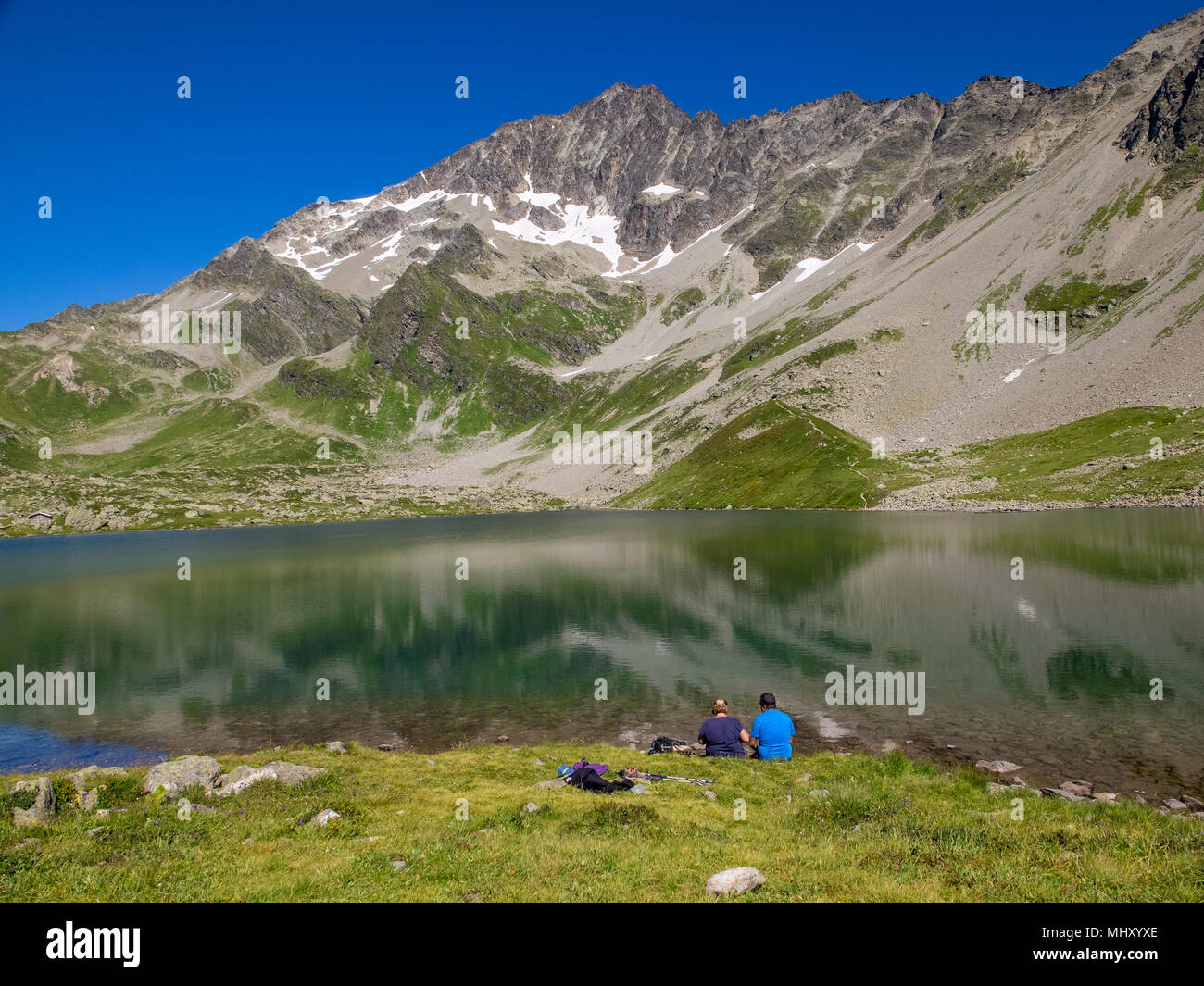 Hiking in Les Contamines on the Tour Du Mont Blanc in the Haute Savoie ...