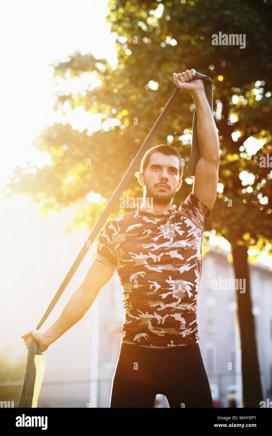 Using resistance band hi-res stock photography and images - Alamy
