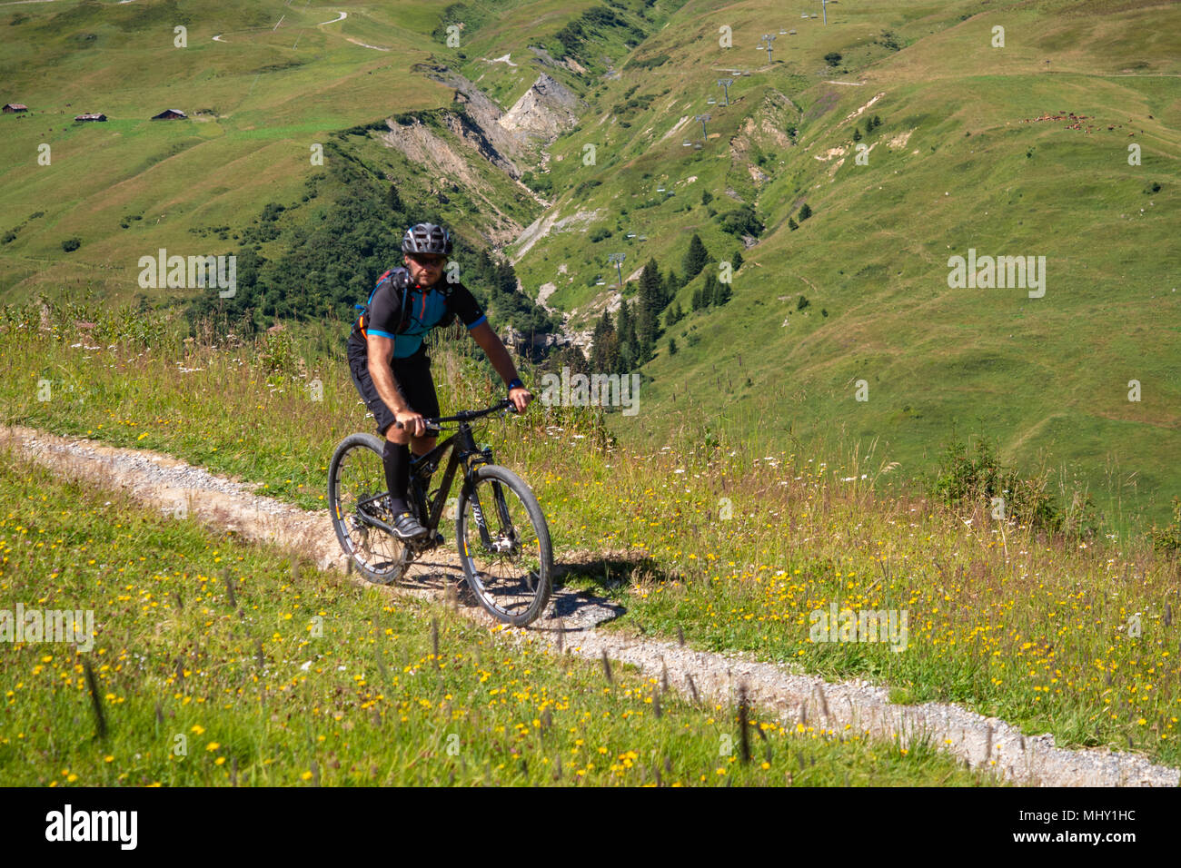 Hiking in Les Contamines on the Tour Du Mont Blanc in the Haute Savoie ...
