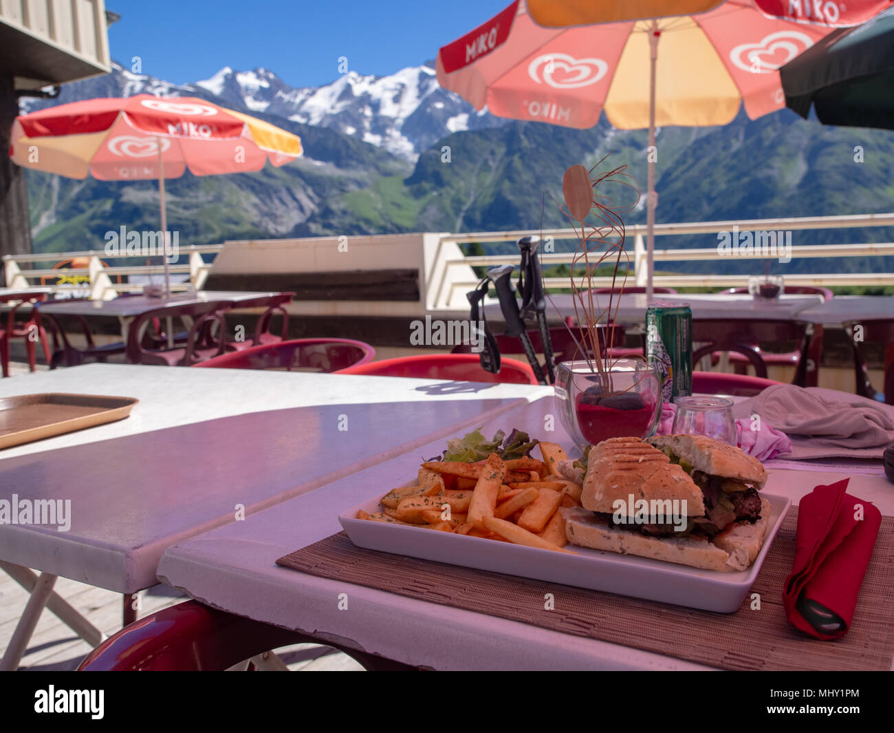 Hiking in Les Contamines on the Tour Du Mont Blanc in the Haute Savoie ...