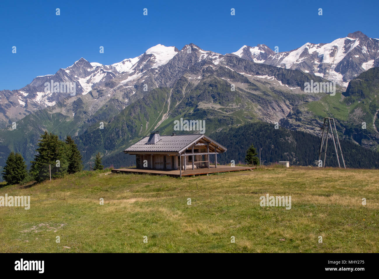 Hiking in Les Contamines on the Tour Du Mont Blanc in the Haute Savoie ...