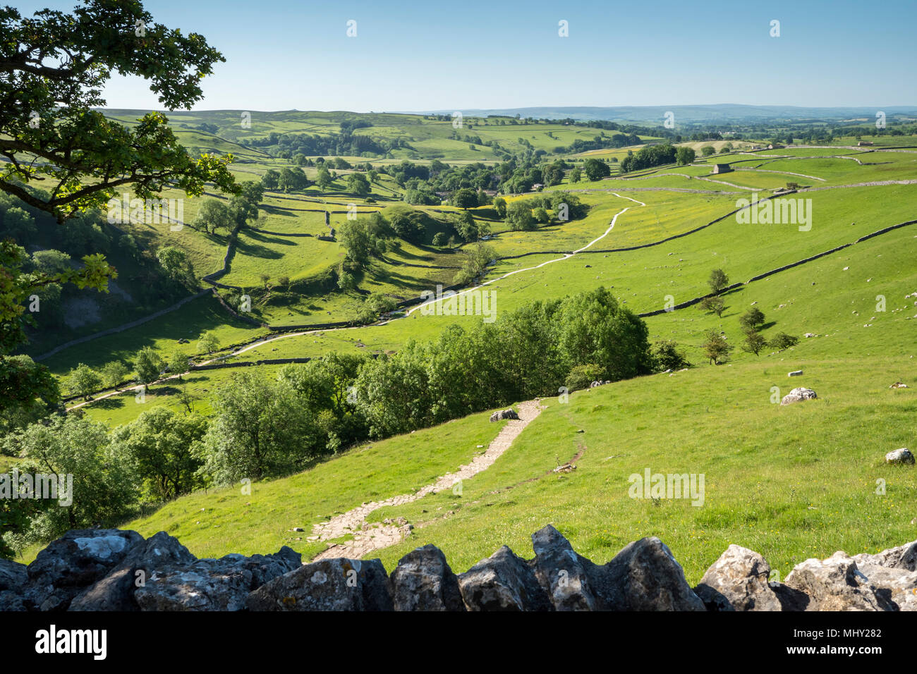 Malham Cove Malham Craven North Yorkshire England Stock Photo - Alamy