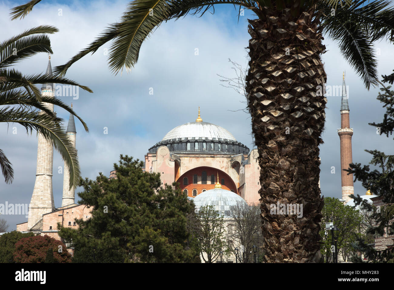 Ancient Byzantine architecture Hagia Sofia. Formerly a christian church ...