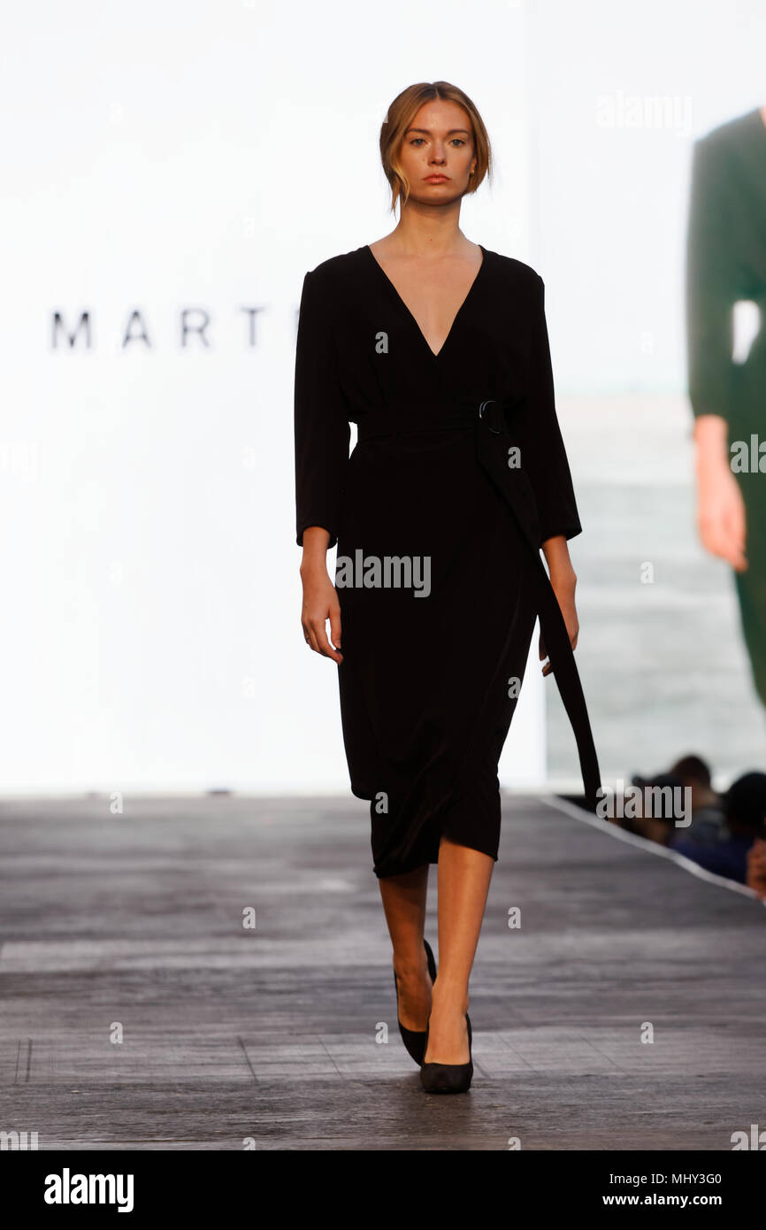 Montreal,Canada. A model walks on the runway at the Martel fashion show ...