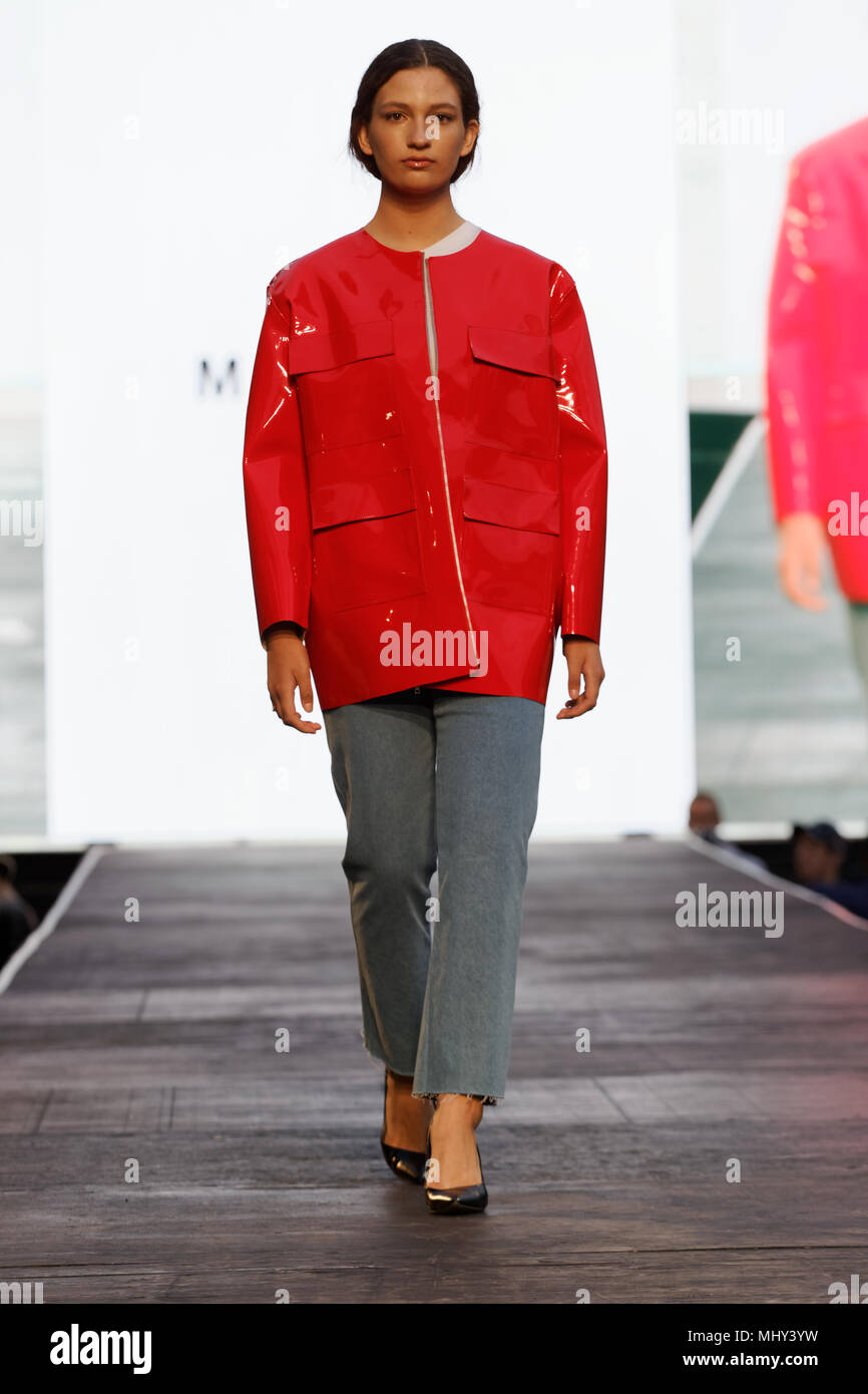 Montreal,Canada. A model walks on the runway at the Martel fashion show ...