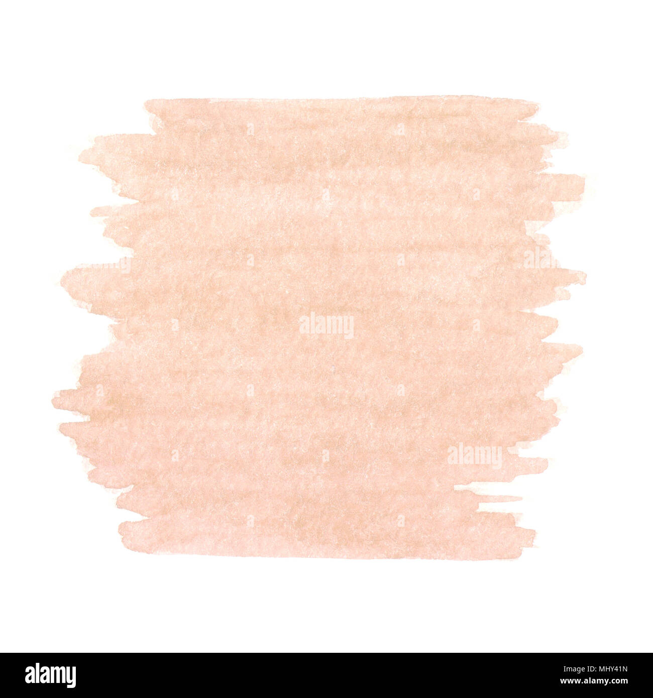 Hand drawn watercolor peach pink texture isolated on the white ...