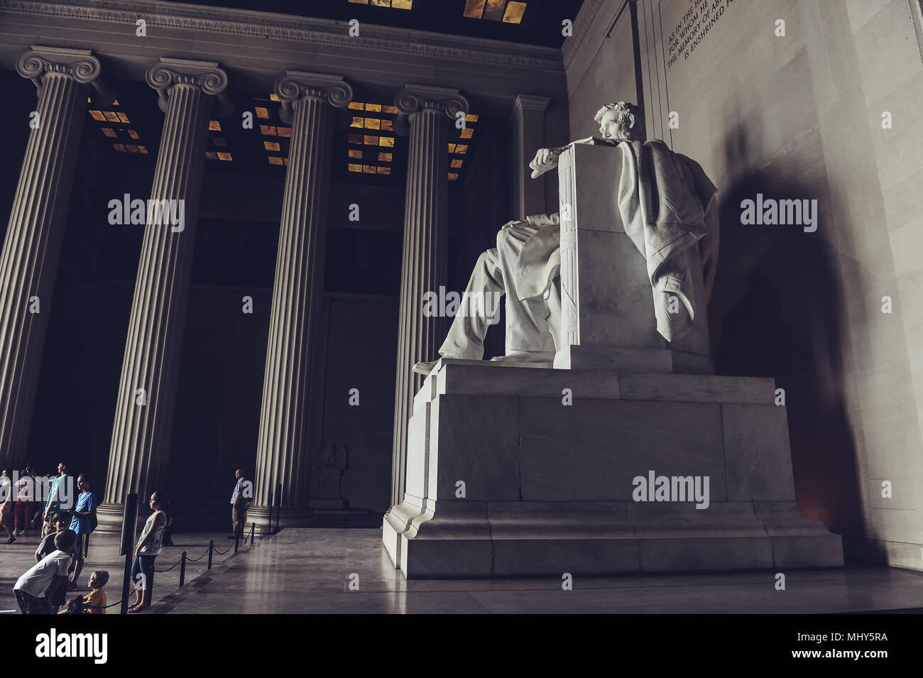 Washington D.C./ USA - 07.19.2013: Tourists visiting Lincoln Memorial ...