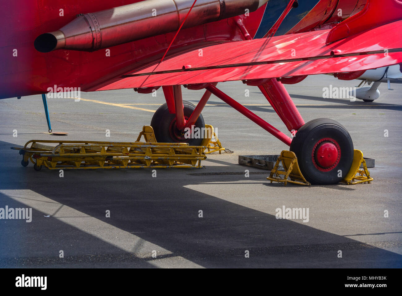 Vintage biplane propeller aircraft Antonov AN Stock Photo - Alamy