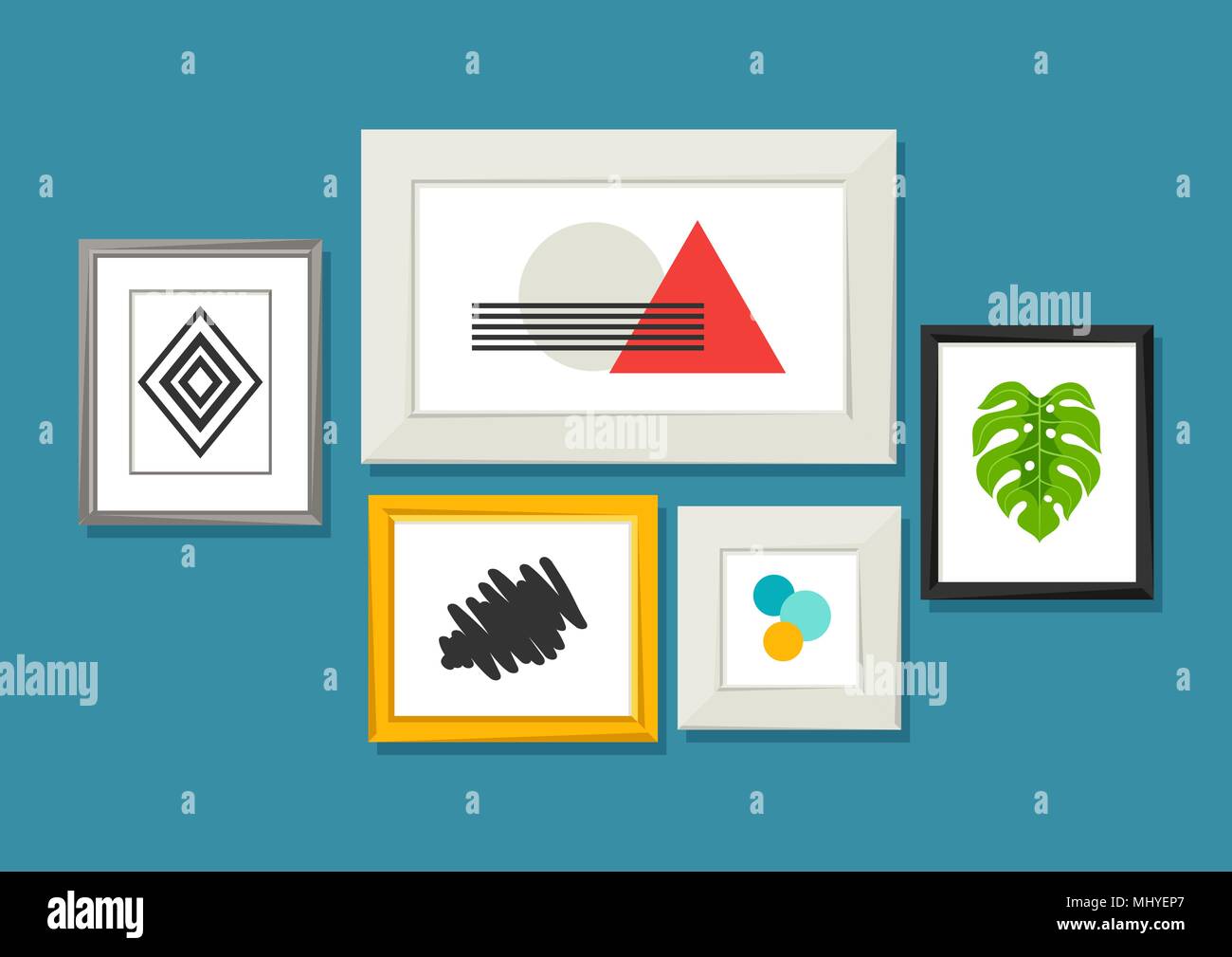 Office wall photos Stock Vector Images - Alamy