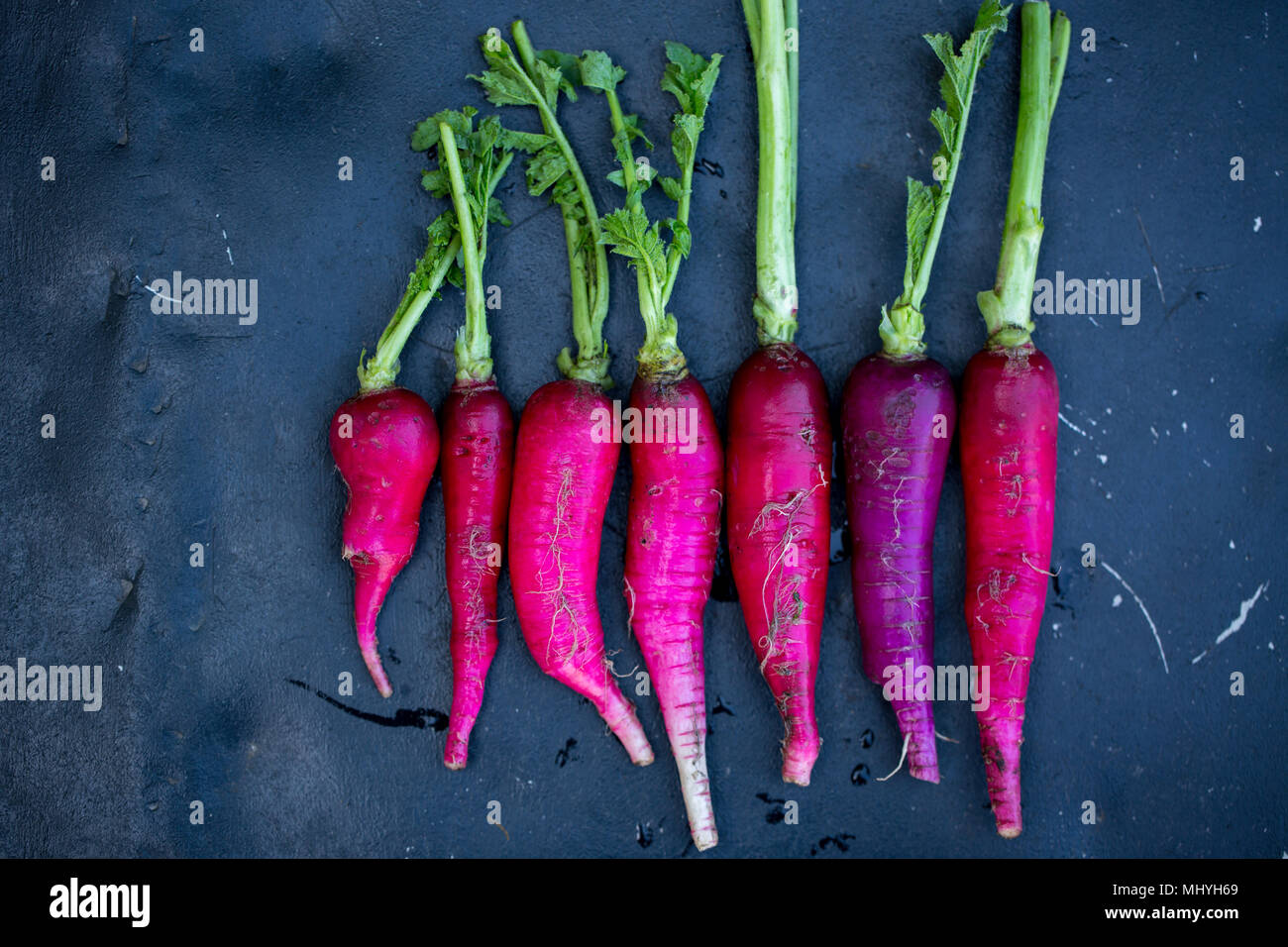Purple long radish hi-res stock photography and images - Alamy
