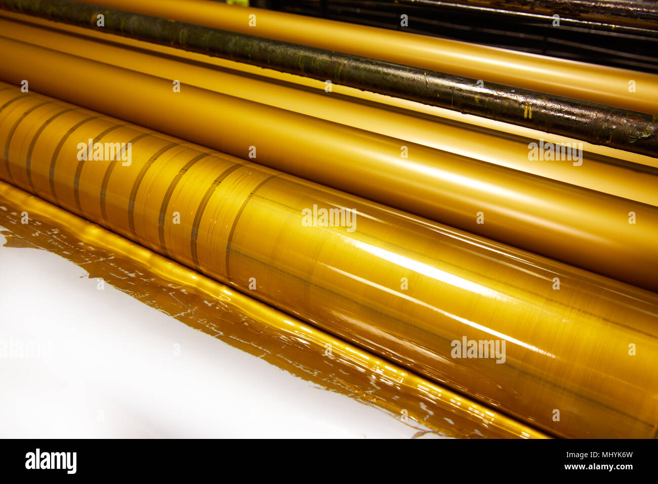 Printer ink machine rotary printing factory golden printer rollers ...