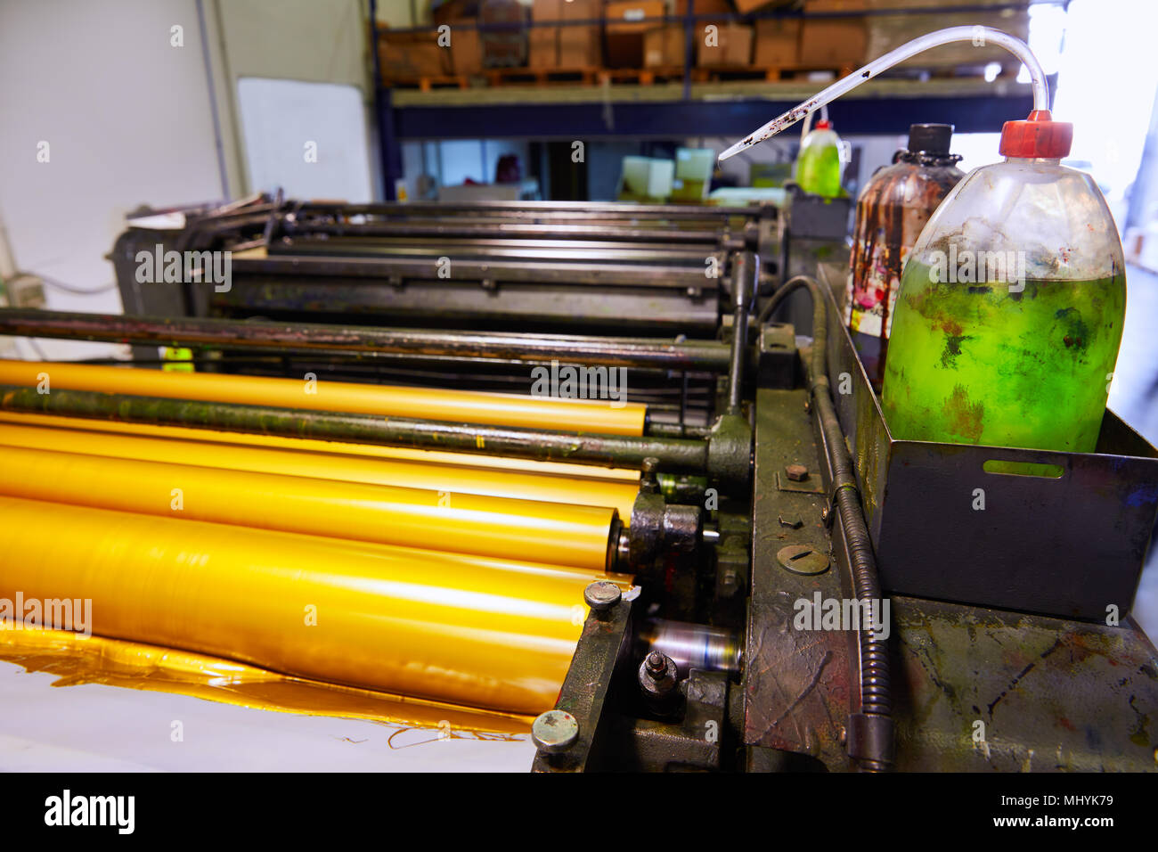Printer ink machine rotary printing factory golden printer rollers ...
